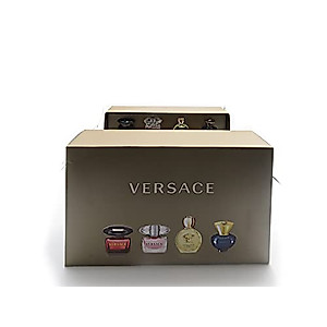 Versace Gifts & Sets Womens Mini Set (Crystal Noir/Bright Crystal/ Eros Pour Femme EDT, Pour Femme Dylan Blue EDP)