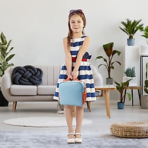 Carrying Case for YOTO Mini Player - Travel Case Compatible with Yoto Mini Audio Music Player, Headphone and Cards, Storage Bag Organizer with Handle and Adjustable Shoulder Strap, Blue (Case Only)