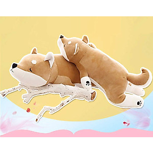 30'' Shiba Inu Plush Stuffed Animal, Giant Stuffed Animals for Anxiety, Big Shiba Inu Corgi Plush, Dog Plush Pillow Hugging Pillow Sleeping Dog Cushion Soft Plush Toy Big Stuffed Animals Kawaii Decor