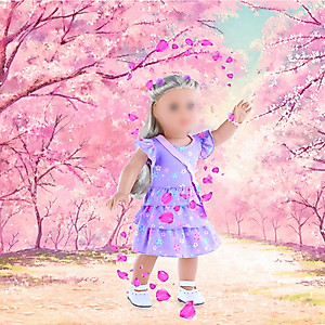 Nice2you 18-Inch American Doll Accessories, Charm Mira-bel & Isa-Bella Magical House Themed Princess Dress Stuff for American 18 Inch Girl Dolls Including Doll Clothes Shoes Glasses Bag etc