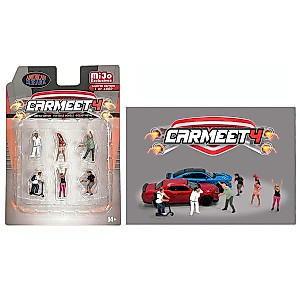 American Diorama Car Meet 4 1:64 Metal Figures Set AD-76507MJ (6 Figures)