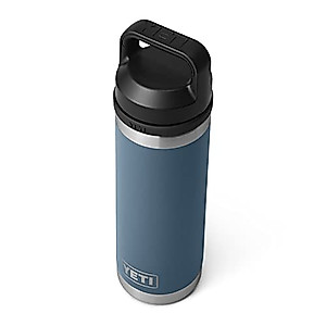YETI Rambler 18 oz Bottle, Vacuum Insulated, Stainless Steel with Chug Cap, Nordic Blue