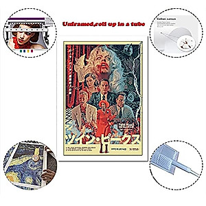 Zhuang Zhengjian Poster Movie Twin Peaks Fire Canvas Art Poster and Mural Modern Home Bedroom Decoration Poster Picture Print 16×24inch(40×60cm)