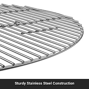 onlyfire BBQ Solid Stainless Steel Rod Foldable Cooking Grates for Grill, Fire Pit, 36-inch