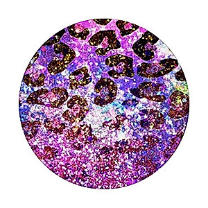 Cute Leopard Print Pink Purple Pattern Fashion Design PopSockets PopGrip: Swappable Grip for Phones & Tablets