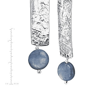 Silpada 'World Ocean' Natural Kyanite Rectangular Drop Earrings in Sterling Silver
