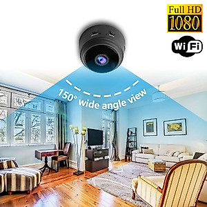 YADACAM Mini Spy Hidden Camera，Portable Wireless HD 1080P Small Nanny Cop IP Cam Home Security Motion Detection Nigh Vision Remote View Video Recorder