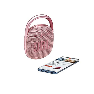 JBL Clip 4 - Portable Mini Bluetooth Speaker, big audio and punchy bass, integrated carabiner, IP67 waterproof and dustproof, 10 hours of playtime, speaker for home, outdoor and travel - (Pink)