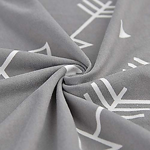 BORITAR Changing Pad Covers Soft Stretchy Jersey Knit 2 Pack, Semi-Waterproof Chang Table Covers for Boys with Grey Arrow and Circle Printed