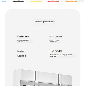 3 In 1 Adjustable Air Conditioner Deflector,Universal Retractable Anti Direct Blowing Retractable Air Conditioner Shiel,Anti Blast Baffle Wind Direction Telescopic Registers