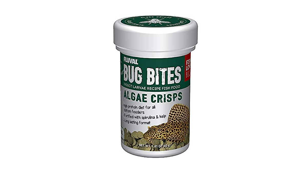 Fluval Bug Bites Algae Crisps for Healthy Fish