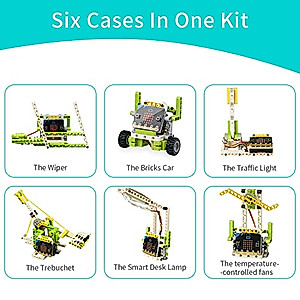 ELECFREAKS microbit Ring:bit 6-in-1 Building Bricks Kit, Programmable STEM Educational Learning Kit with 200+ Building Blocks(Without Micro:bit)