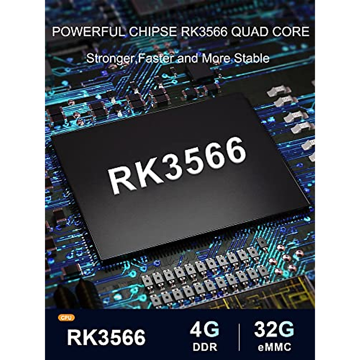 8K Android TV Box 11.0, RUPA Smart TV Box RK3566 4-Core 64 Bits, 4GB RAM 32GB ROM Android Box with 1000M LAN Dual WiFi 2.4G/5G, Support 8K/6K/4K 3D BT4.0 USB 3.0 Android TV Box