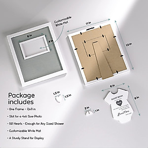 GLM Premium Baby Shower Guest Book with Welcome Sign & 50 Hearts - Perfect Keepsake Memory Book for Boy & Girl Baby Shower Decorations, Alternative to Traditional Guest Books!