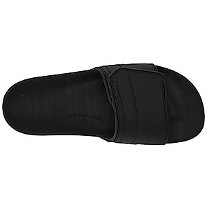 Quiksilver Men's Sandal, Black/Grey/Black Rivi Slide Adjust, 12