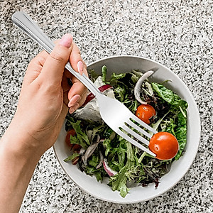 TJOUL Heavy Weight Dinner Fork Set, 18-0 Stainless Steel 12-Piece, 7 Inches Table Forks