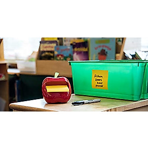 Post-it Pop-up Notes Dispenser, Apple-Shaped Dispenser and Post-it Super Sticky Pop-up Notes, 3x3 in, 1 Pad/Pack (APL-330)