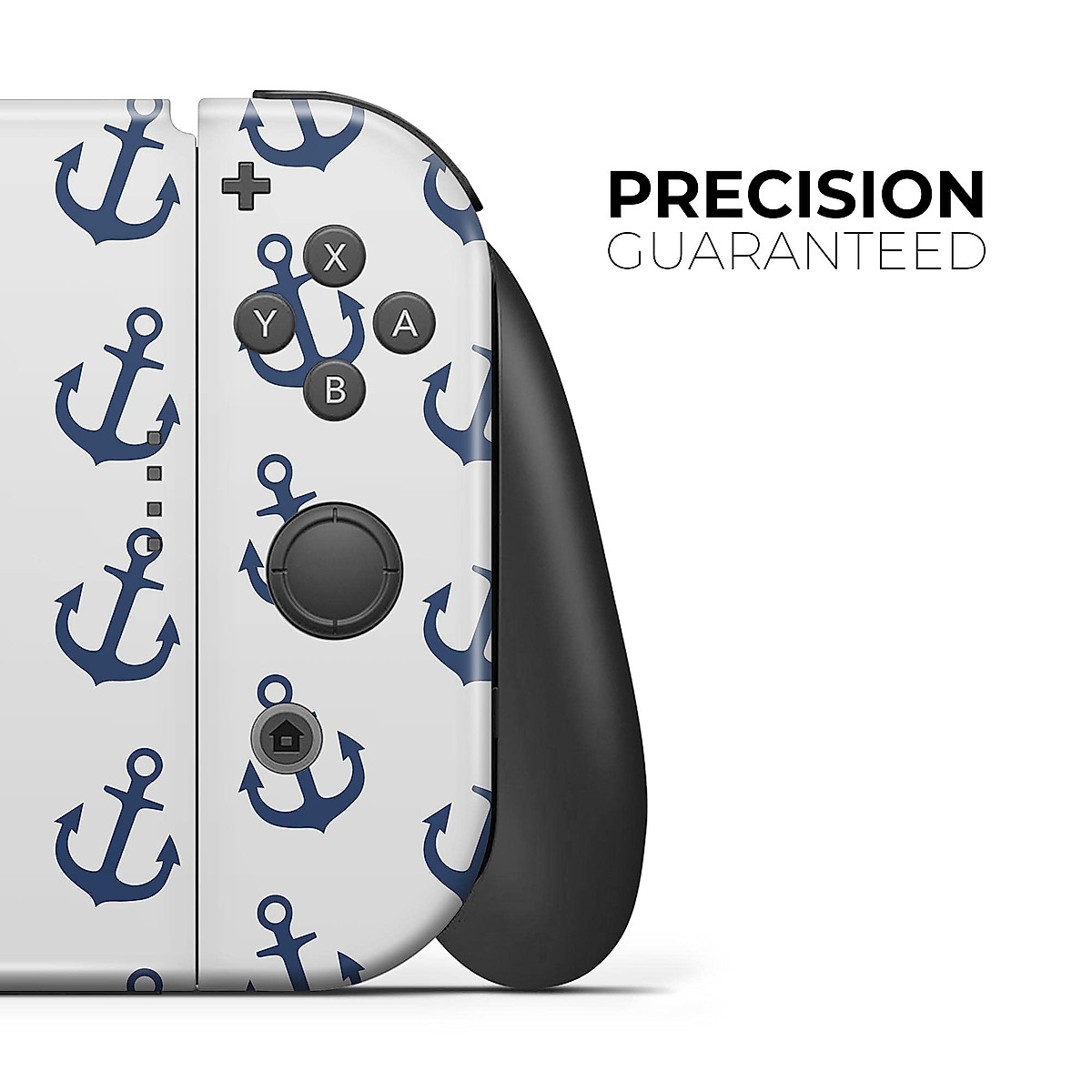 Design Skinz - Compatible with Nintendo Switch Lite - Skin Decal Protective Scratch-Resistant Removable Vinyl Wrap Cover - White and Navy Micro Anchors