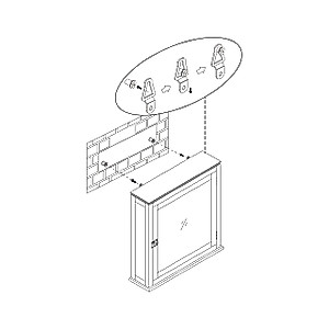 Elegant Home Fashions Madison Removable Wooden Medicine Cabinet with Mirrored Door, White