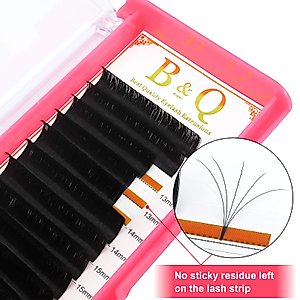 Eyelash Extension C CC D DD curl Easy Fan Volume Lashes .03 .05 .07 .10 Eyelash Extensions Blooming Self Fanning Volume Lash Extensions 9 to 25mm (D-0.07,12-17mix)
