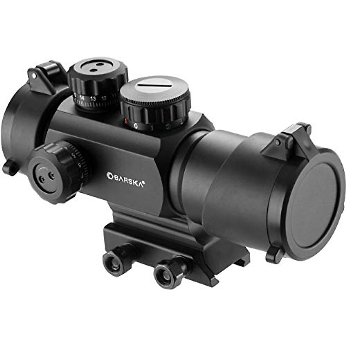Barska AC12176 1x35 Red Dot Rifle Scope Illuminated Red/Green Multi Reticle with Mount, Matte Black