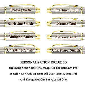 Personalized Pens Custom Engraved Pen with Name, Refillable Medium Refill, Personalized Gifts for Men Women
