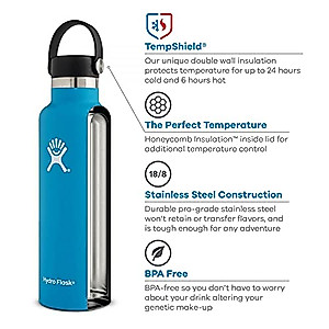 Hydro Flask Water Bottle - Standard Mouth Flex Lid - 24 oz, Watermelon