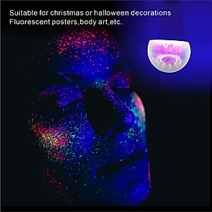 AIMEOKO Black Light Bulb 12W(100W Equivalent) - E26 UV LED Bulbs for Neon Party, Halloween, Fluorescent Poster, Body Paint - 2 Pack