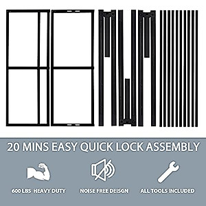 MUTICOR 14'' Metal Platform King Bed Frame with Strong Steel Slats Support/Sufficient Storage Space/Mattress Foundation/No Box Spring Needed/Easy Assembly