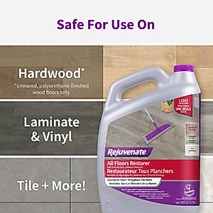 Rejuvenate All Floors Restorer and Polish Fills in Scratches Protects & Restores Shine No Sanding Required (128 oz)