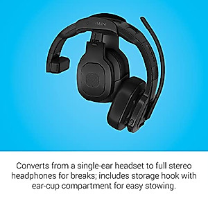 Garmin dēzl™ Headset 200, 2-in-1 Premium Trucking Headset, Active Noise Cancellation, Superior Battery Life and Memory Foam Ear Pads,Black