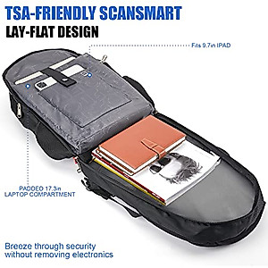 SC Basic Model Extra Large 50L Travel Laptop Backpack with Anti-Theft Lock and TSA Approved 17.3 Inch Compartment - Water Repellent, Lightweight Backpacks with USB Charging Port for Men, Women