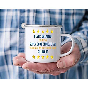 Gift Design Idea Clinical Laboratory Technician Gift for Medical Professionals 12 Oz White Stainless Steel Camping Mug