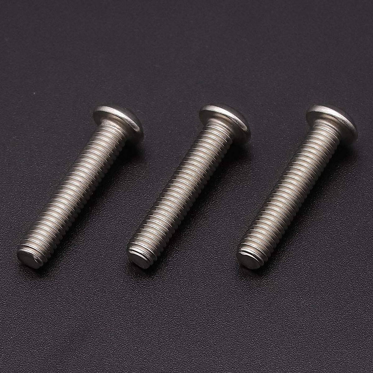 RoyceMart #10-24 x 3/4" (50 Pack) Hex Socket Button Head Cap Screws Bolts, Allen Socket Drive, 304 Stainless Steel 18-8, Bright Finish, Full Machine UNC Threads