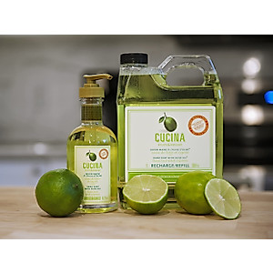 Fruits & Passion [Cucina - Sea Salt and Amalfi Lemon Liquid Hand Soap Refill, Kitchen Hand Soap Refill, Vegan & Cruelty-Free, All Natural Moisturizing Hand Wash Refill (33.8 fl oz)