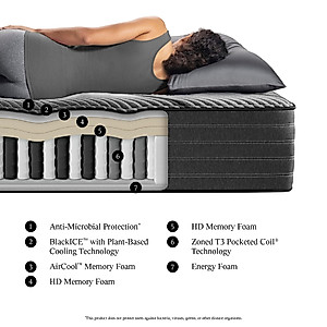Beautyrest Black Hybrid LX-Class 13.5” Medium Cal King Mattress, Cooling Technology, Supportive, CertiPUR-US, 100-Night Sleep Trial, 10-Year Limited Warranty