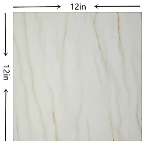 Peel and Stick Floor Tile Marble Vinyl Flooring 12in×12in Durable Waterproof Tiles Self Adhesive for Kitchen Living Room and Bathroom Floor Easy to Remove and Reposition