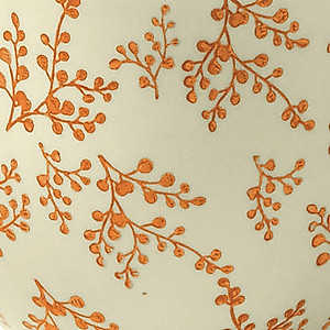 tag 16 oz. Leaf Printed Stoneware Noodle Bowl with Bamboo Chop Sticks, 3.9L x 3.9W x 5.0H. Beige