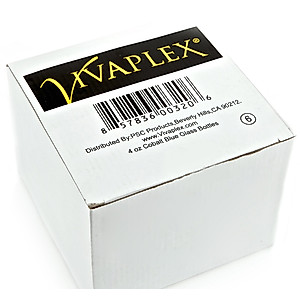 Vivaplex 6 pieces, Cobalt Blue, 4 oz Glass Bottles, with Black Fine Mist Sprayer