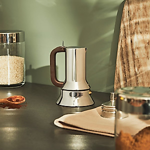 Alessi 9090/1 - Design Stovetop Espresso Coffee Maker, 18/10 Stainless Steel, Mirror Polished, 1 cup