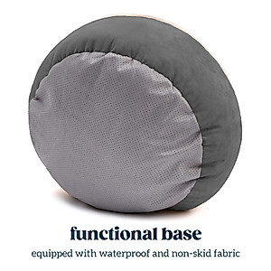 PELZIN Small Dog Bed for Extra Small Dogs Up to 20lbs - Washable Burrow Puppy Beds with Blanket Attached - Covered Dog Cave Bed with Anti-Slip Bottom - Charcoal Gray, 24"