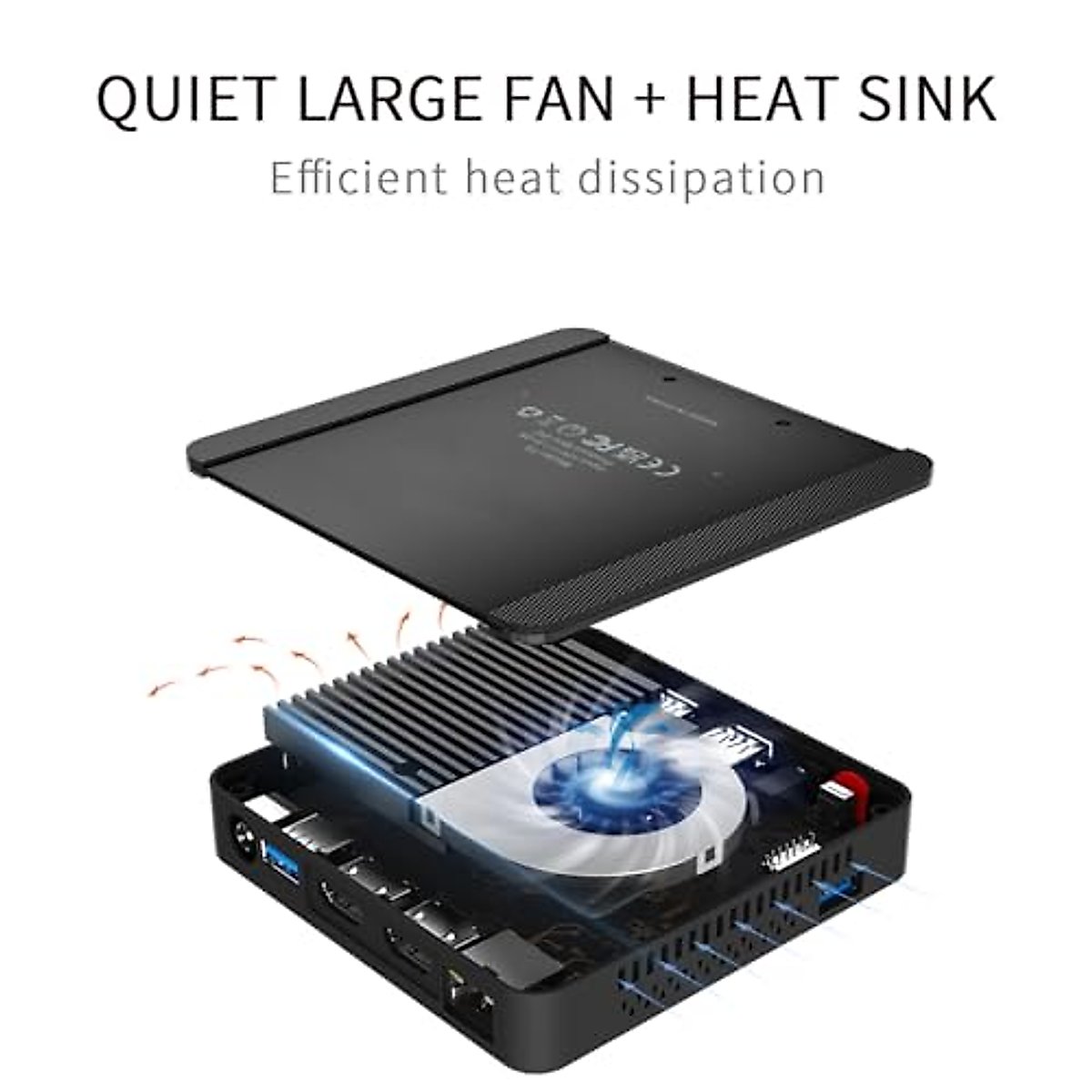 T5 Mini PC,Intel Processor N4020(up to 2.8GHz,4M Cache),Mini Computer with 4GB RAM+64GB eMMC,Dual Screen Display,HDMI+DP,USB3.0,2.4G/5GHz Dual WiFi 5, BT5.0,Gigabit Ethernet,Auto Power On