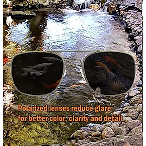 Humvee CampCo Pilot Sunglasses - Polarized Aviator Sunglasses Bayonette, 57mm, Matte Silver Frame, Gray Polarized Lens