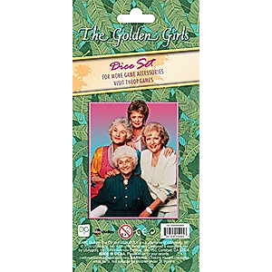 USAOPOLY The Golden Girls Dice Set | Collectible d6 Dice Featuring Characters & References - The Golden Girls Logo, Rose, Sophia, Blanche, Dorothy, and Cheesecake | Officially Licensed 6-Sided Dice
