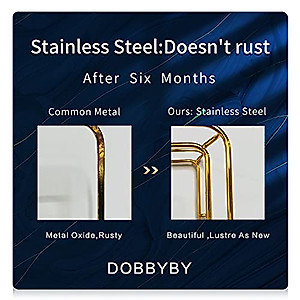 Dobbyby Vanity Tray Makeup Organizer Cosmetics Storage Bathroom Skincare Organizer Countertop Display Rack in Dresser Stainless Steel Shelf Marble Print Ceramic Trays