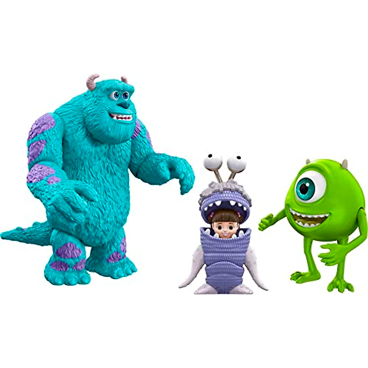 Mattel Disney and Pixar Monsters, Inc Storyteller 3 Action Figure Pack, Sulley Mike & Boo Characters in Get Boo Home Pack, Authentic Toys at 3 Inch Scale