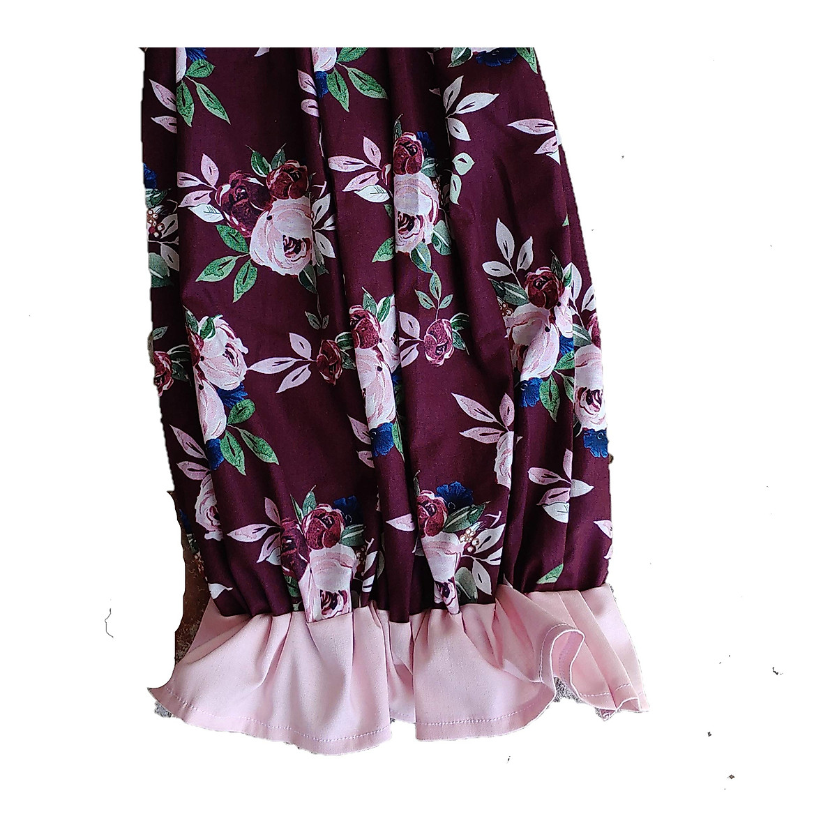 Theposhlayette Newborn Baby Girl Coming Home Outfit Personalized Floral Layette Gown with Beanie Baby Girl Shower Gifts (0 to 3 months)