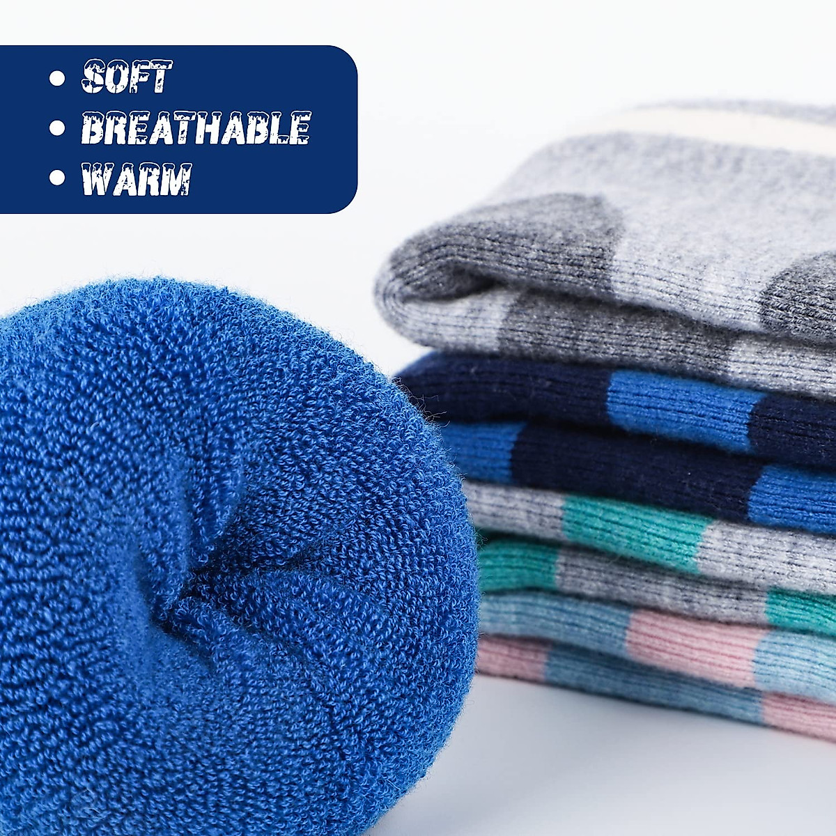 findway Kids Ski Socks, Merino Wool (2/3 Pairs) OTC Snow Socks, Winter Warm Skiing Snowboarding for Toddler Boys and Girls