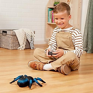 Terra by Battat – Remote Control Spider for Kids – RC Tarantula with LED Eyes – Realistic Animal & Moving Legs – Fast-Moving & 360 Spin – Blue Tarantula – 6 Years +