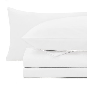 Deconovo Bed Sheets White Full Size Sheet Sets Microfiber 16" Deep Pocket 1800 Thread Count Luxury Comfort Bedding Silky Soft Touch 4 Pieces Pillowcases Flat Sheet & Fitted Sheet